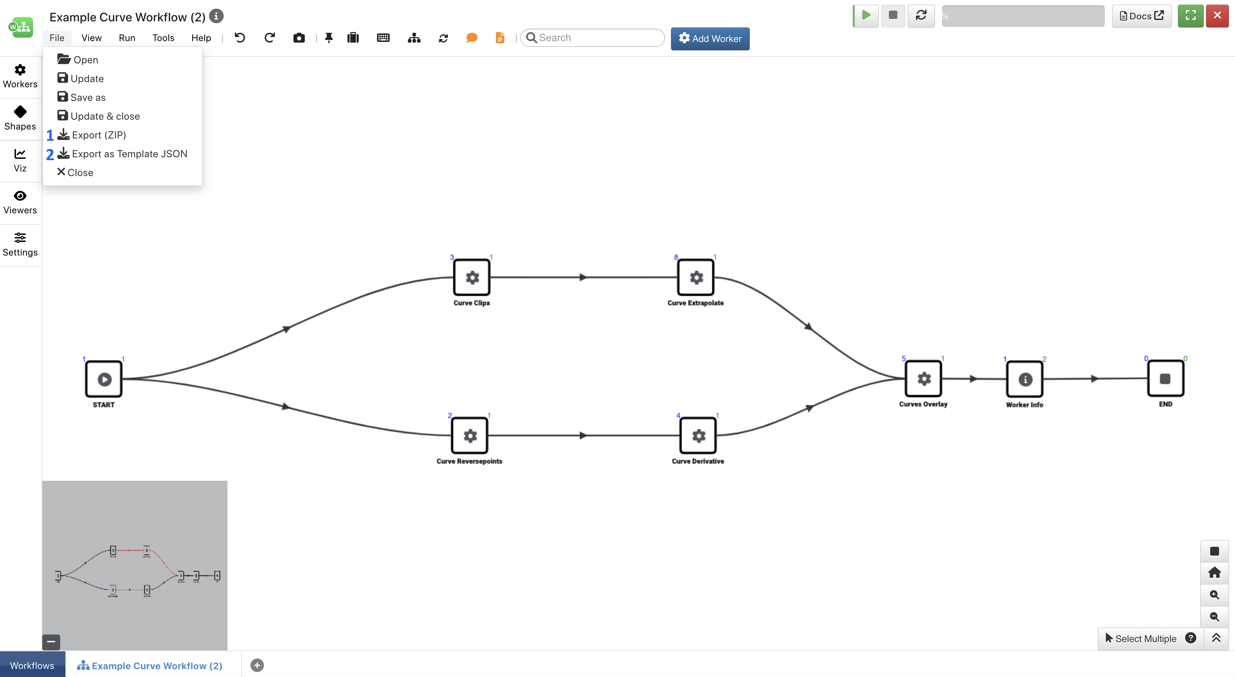 5. Saving and Sharing — d3VIEW Workflows Documentation documentation